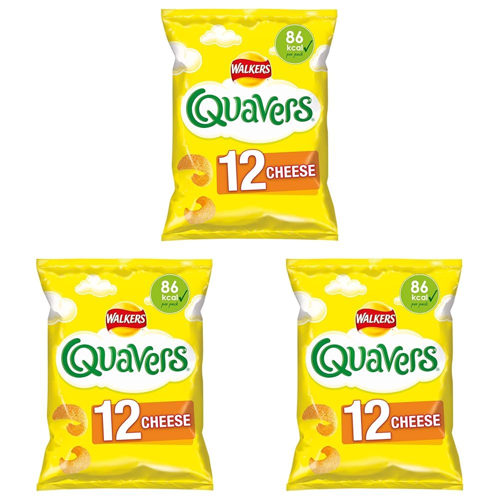 Walkers Quavers Snacks Cheese 12 x 16g (Pack of 3) : Amazon.co.uk: Grocery