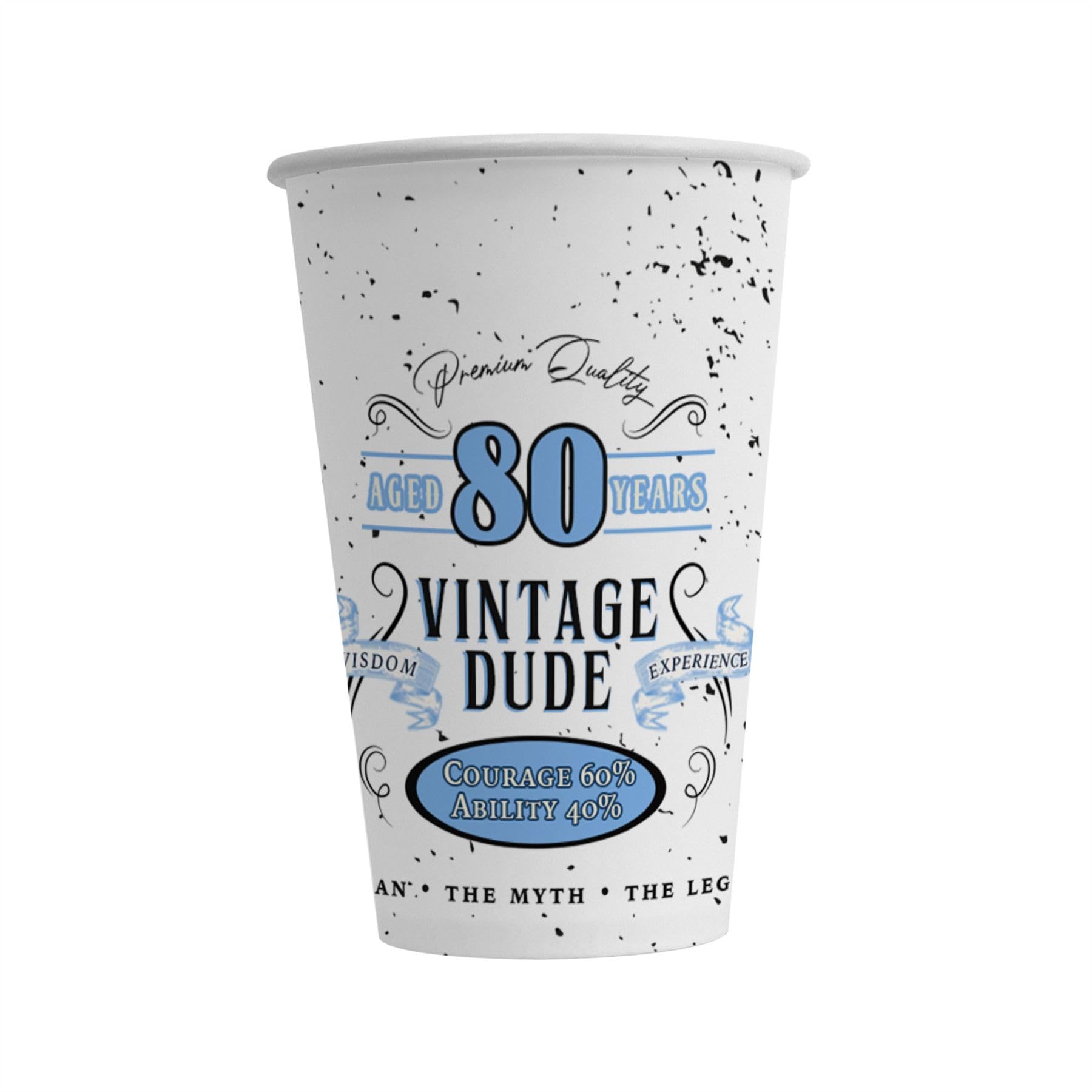 Amazon.com: Bang Tidy Clothing 80th Birthday Paper Cups 12 Pack 12 Oz ...