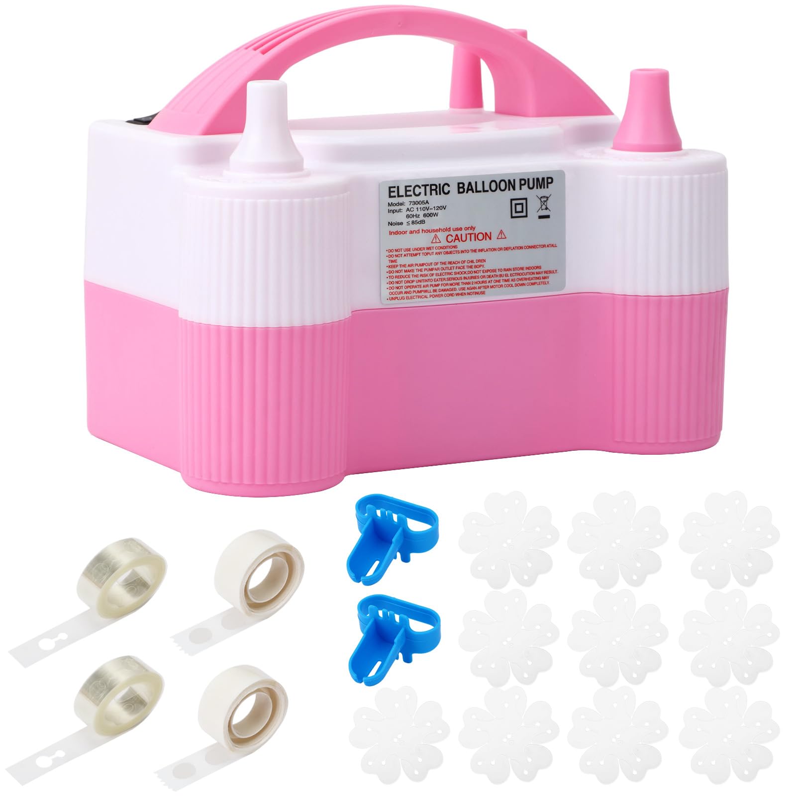 Snapklik.com : RUBFAC Electric Balloon Pump, Pink Portable Balloon ...