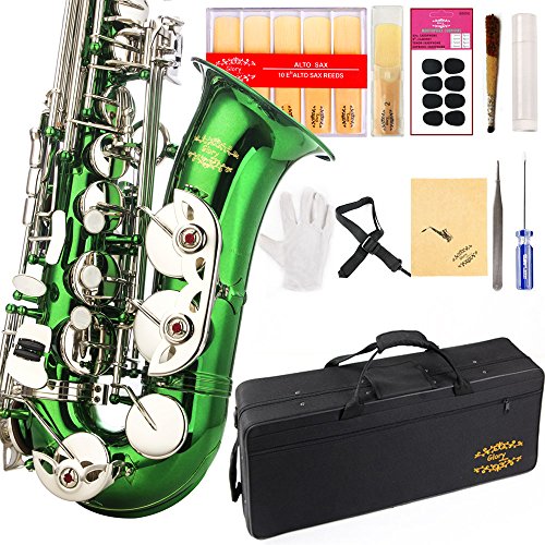 Green Alto Saxophone