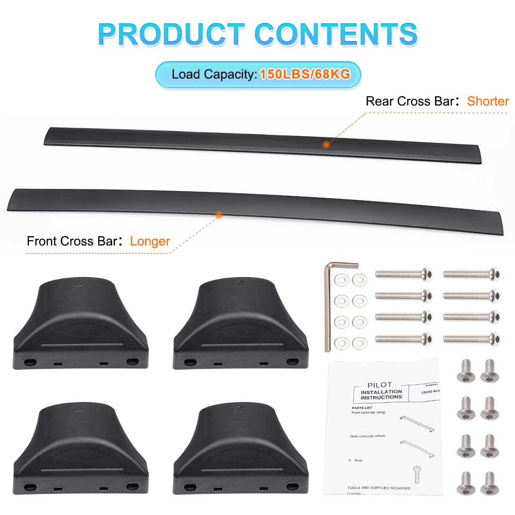 JDMON Roof Rack Cross Bars Compatible with Honda Pilot 2022 2021 2020 ...