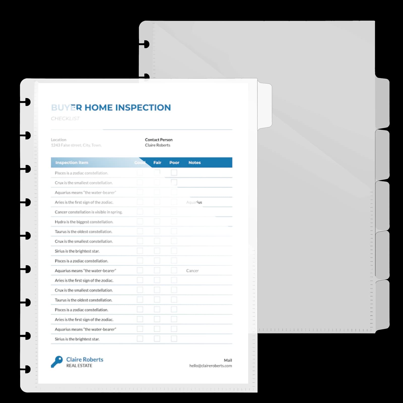 Snapklik.com : 6 Pack 7 X 9.25 Discbound Binder Dividers