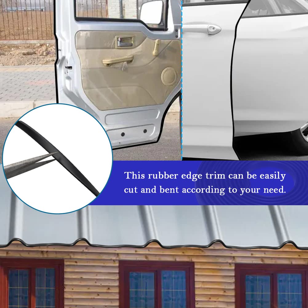 Snapklik.com : Rubber Edge Trim U Channel Rubber Seal Strip Self ...