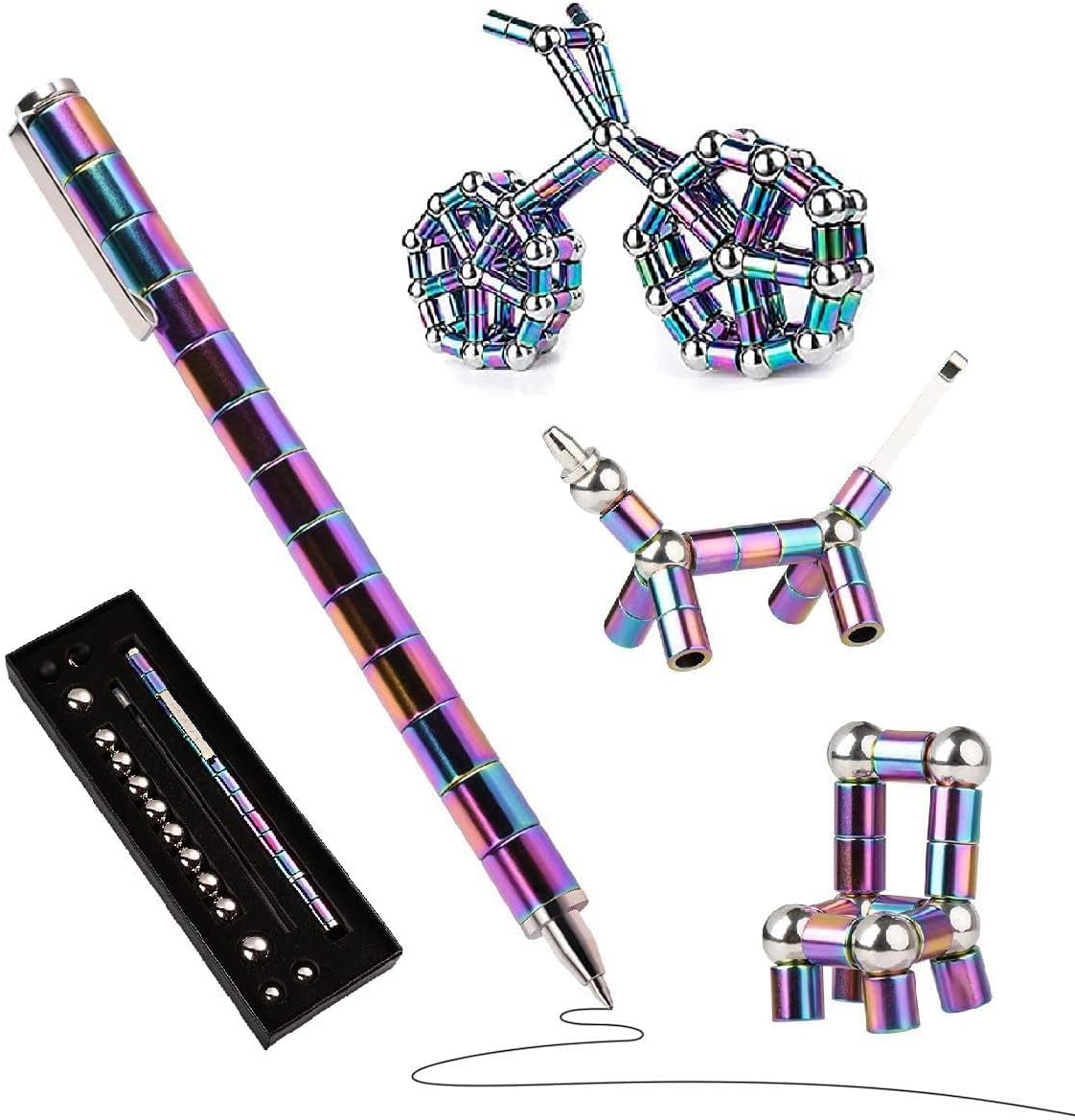 VAIDUE Fidget Toys Pen,Magnetic Pen,Decompression Magnetic Metal Pen ...