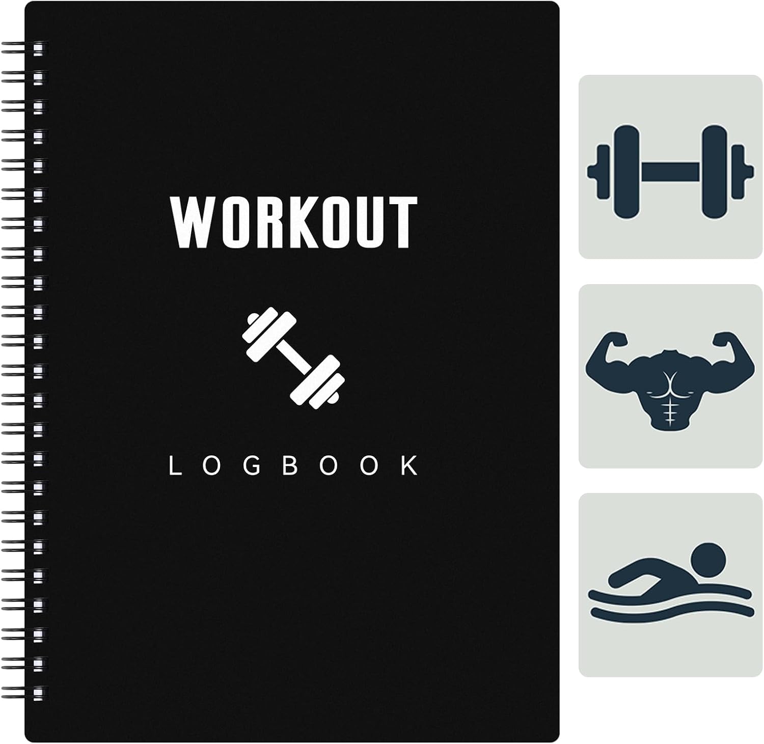 Workout Log Gym - Workout Journal/Planner, 8.3" x 6.3", Fitness Planner ...