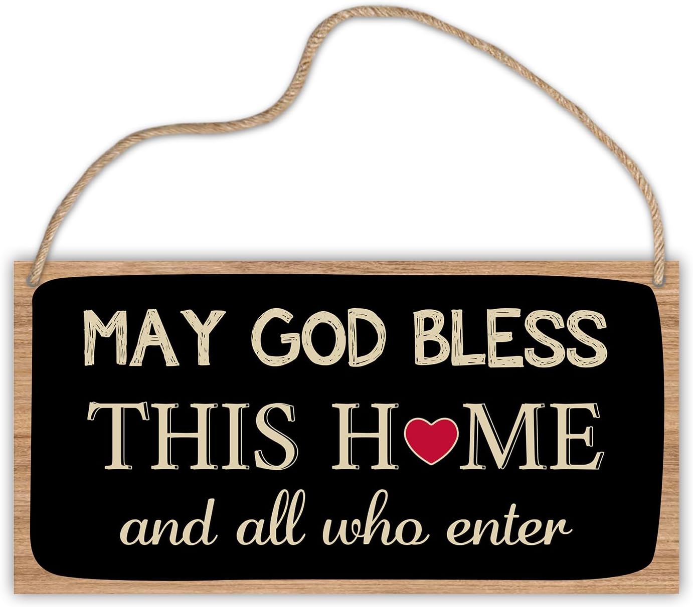 Amazon.com : Bless This Home Wall Decor Wooden Hanging Plaque, May God ...