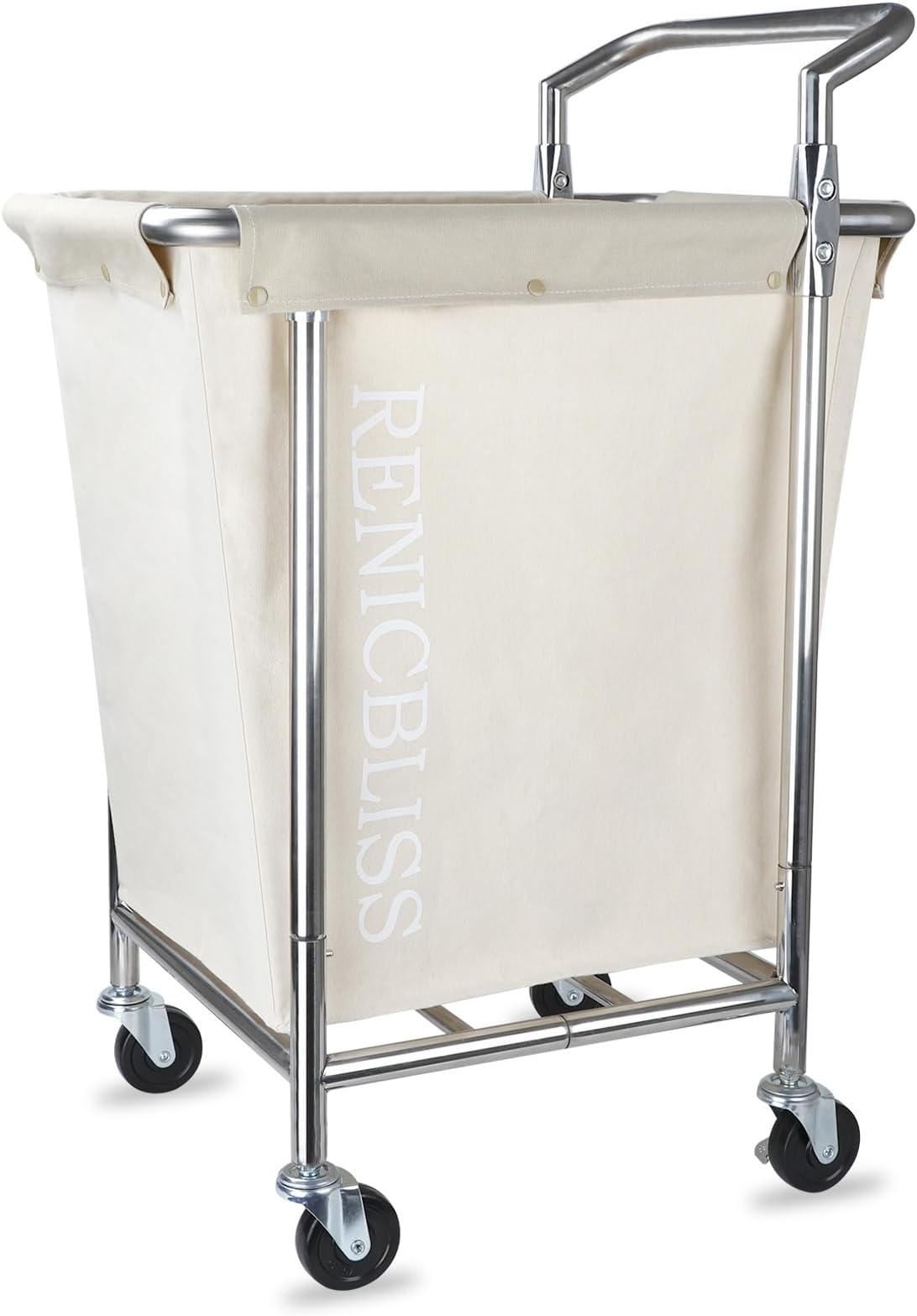 Amazon.com: Commercial Laundry Cart with 4 in Wheels Heavy Duty Large ...