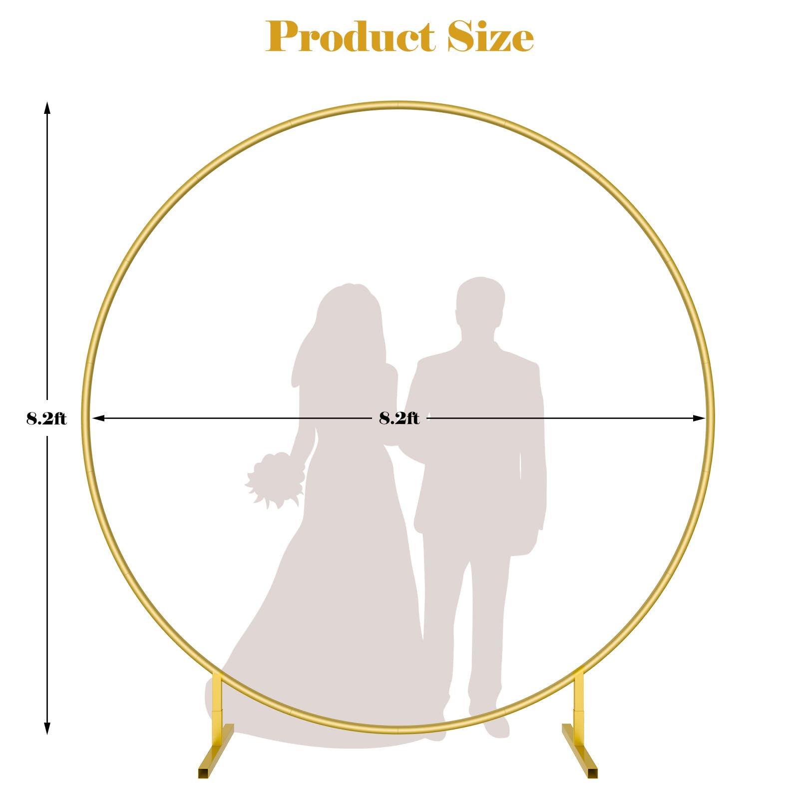 8.2FT Round Backdrop Stand?Large Size Metal Round Balloon Arch Stand ...
