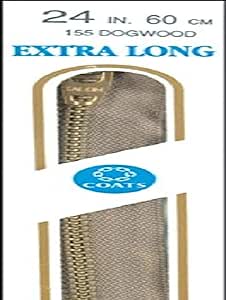 Coats Thread & Zippers and Extra Long Metal Zipper, 27-Inch, Dogwood ...