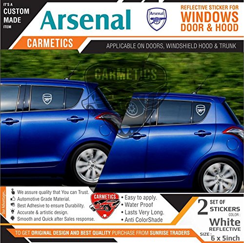 Carmetics White Arsenal Sticker for Tata Storme (Set of 2) : Amazon.in ...