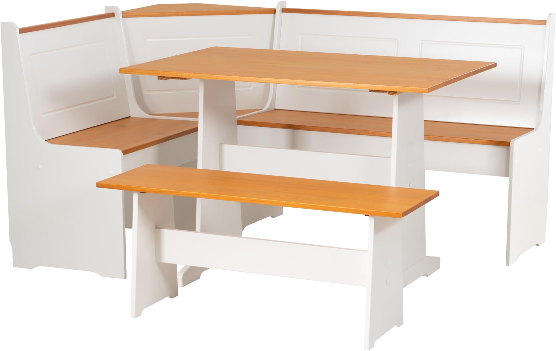 Amazon.com: Linon Ardmore Kitchen Nook Set, White : Patio, Lawn & Garden