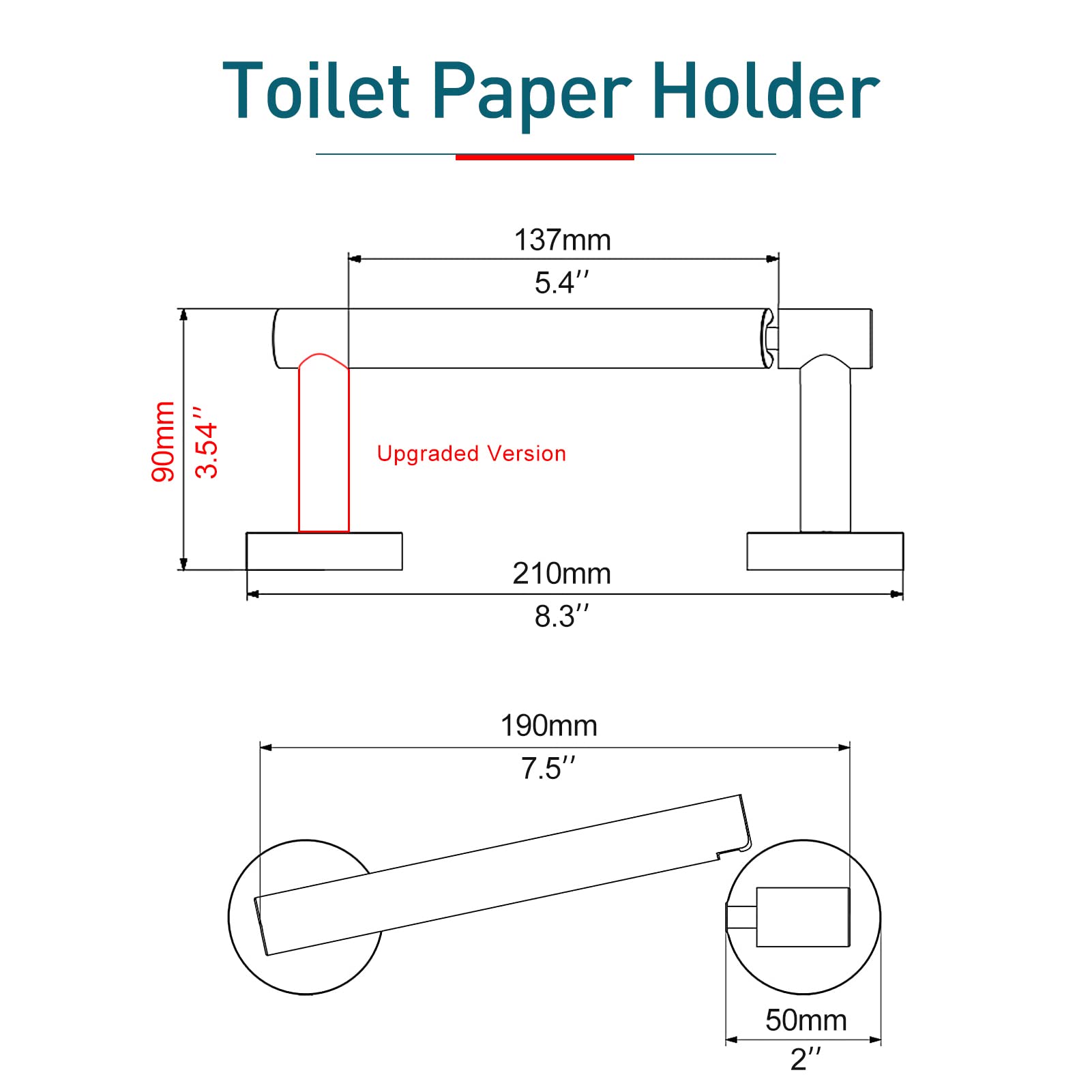 Snapklik.com : POKIM Black Toilet Paper Holder - Metal Bathroom ...
