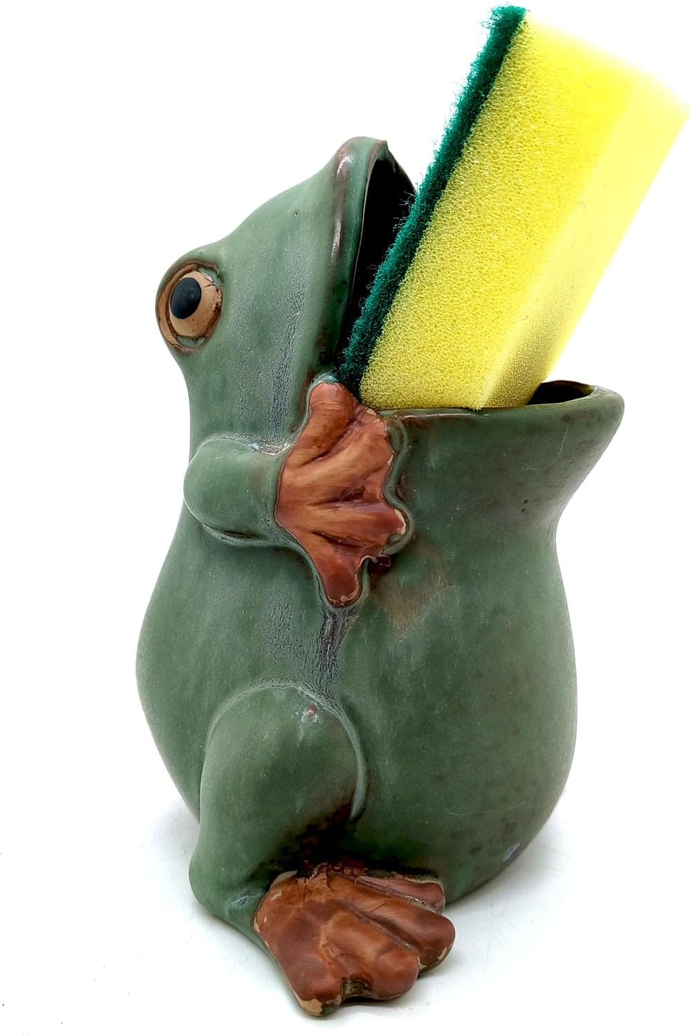 Amazon.com - MONMOB Cute Ceramic Frog Sponge Holder for Kitchen Sink 4. ...