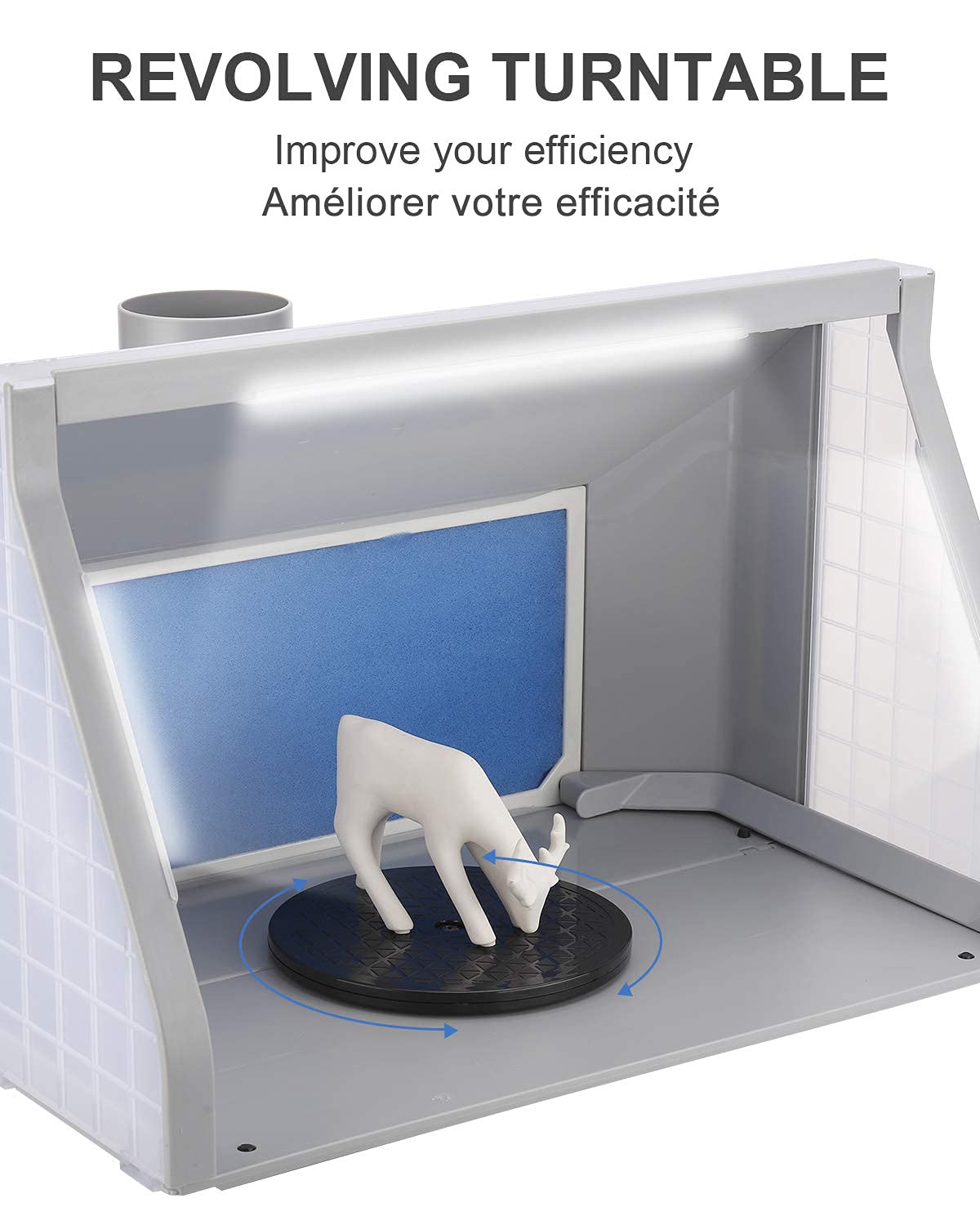 Anesty Dual Fans Spray Booth Paint Booth with Built-in LED Lighting ...