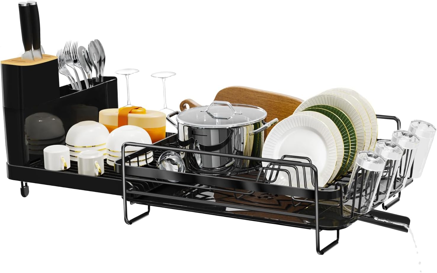 Amazon.com - Urackify Expandable Dish Drying Rack for Kitchen Counter ...