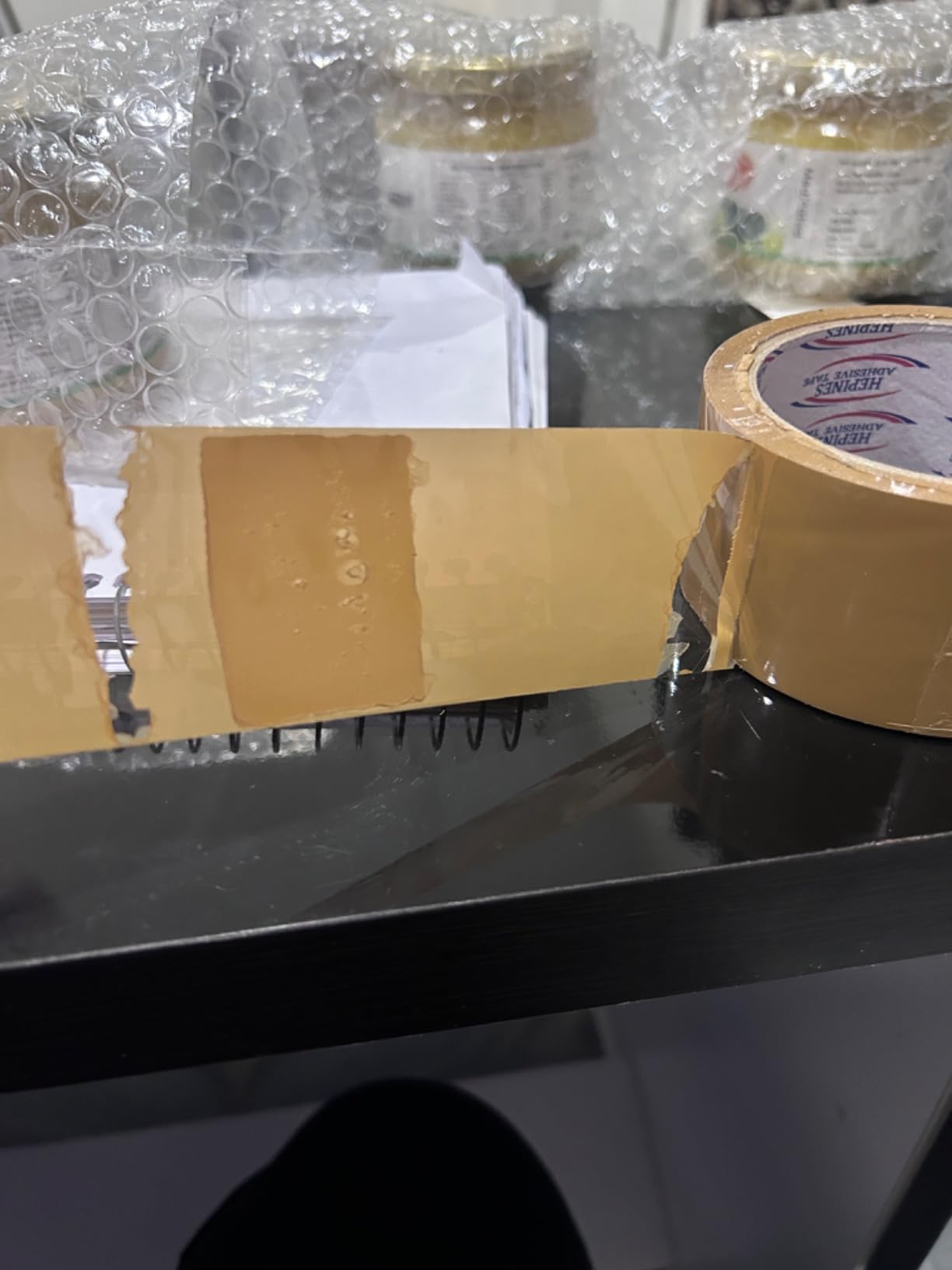 HEPINES 2 Inch 65 Meter, Pack of 12, Brown BOPP tape Self Adhesive High ...