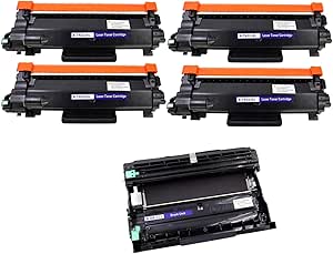 Amazon | こまもの本舗 ブラザー用 TN32JXL 互換トナー ブラック 大容量 4個 ＆ DR32J 互換ドラム セット ISO認証工場製造 【対応機種】 DCP-L2600DW ...