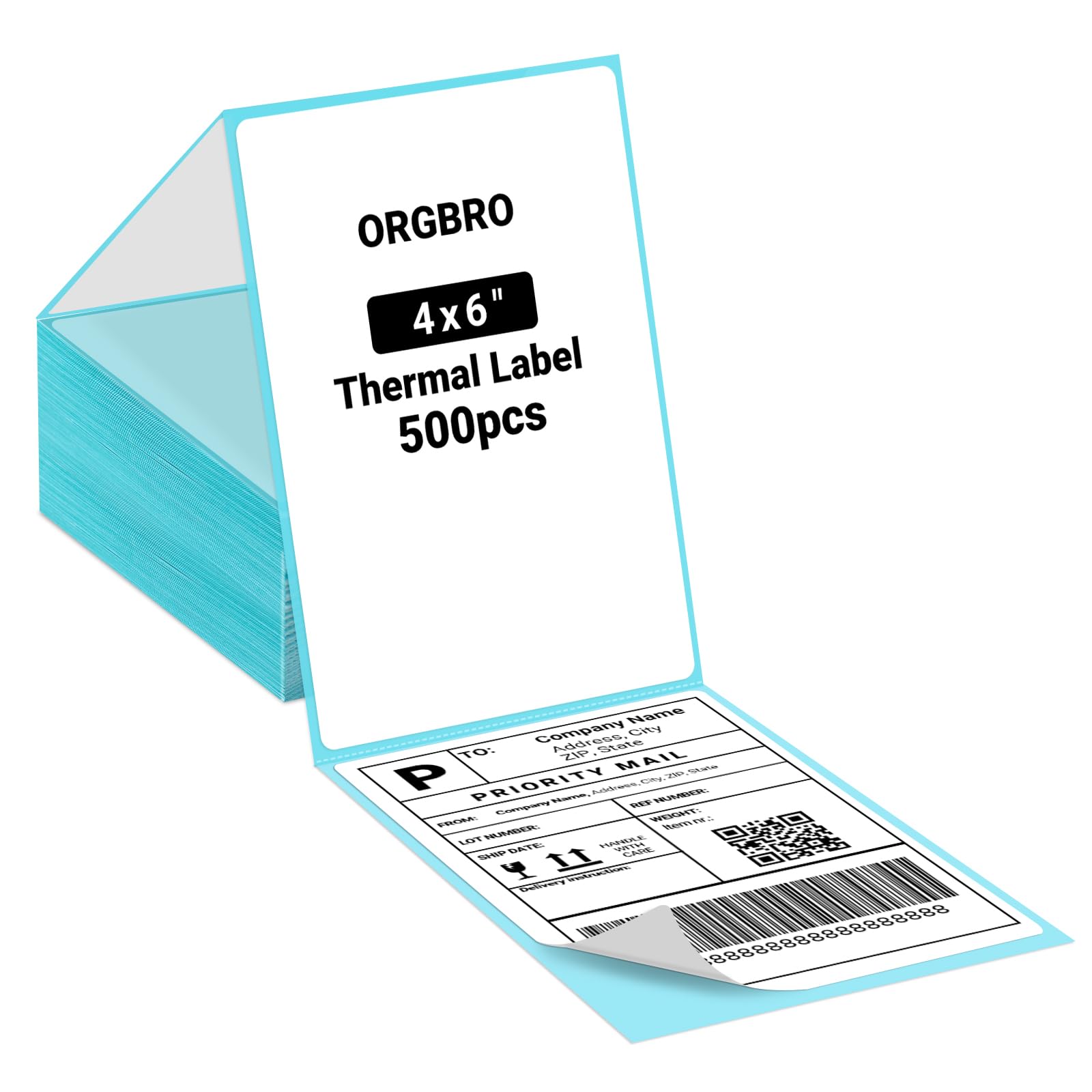 Amazon.com : ORGBRO 4 “x6” Direct Thermal Printer Labels, Commercial ...