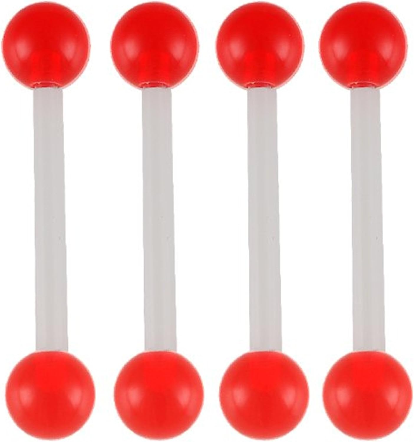 Amazon.com: bodyjewellery 14g 14 gauge 19mm clear acrylic tongue bars ...
