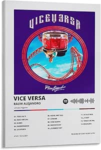 Amazon.com: GGACEN Rauw Alejandro Reggaeton Music Singer VICE VERSA ...