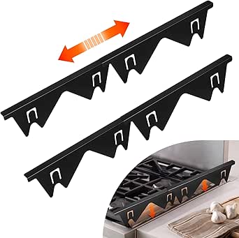 Amazon.com: Stainless Steel Stove Gap Cover - Adjustable Heat-Resistant ...