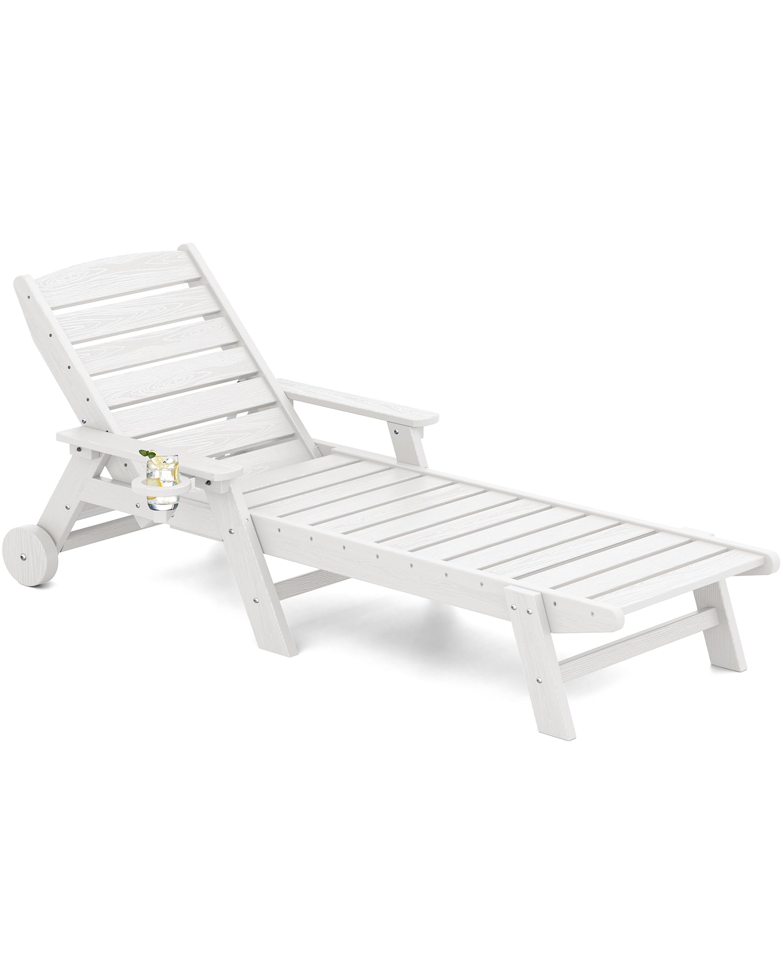 Snapklik.com : SERWALL Patio Chaise Lounge Chair, HDPE Pool Lounge Chair