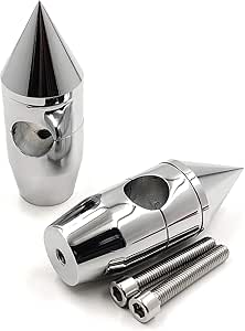 Amazon.com: HTTMT 2 1/4" Chrome Spike 22mm Handlebar Riser Compatible ...