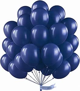 Amazon.com: PartyWoo Pearl Navy Blue Balloons, 101 pcs 12 Inch Navy Blue Balloons, Navy for ...