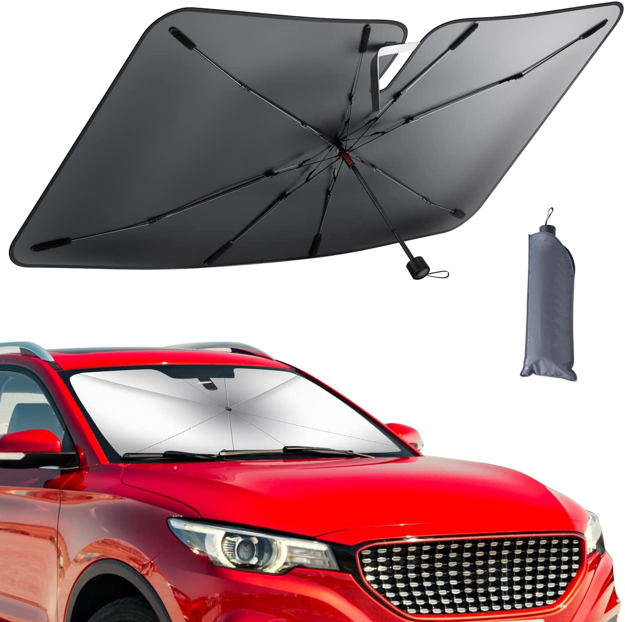 Lamicall Car Windshield Sunshade Umbrella - Foldable Car Windshield Sun ...