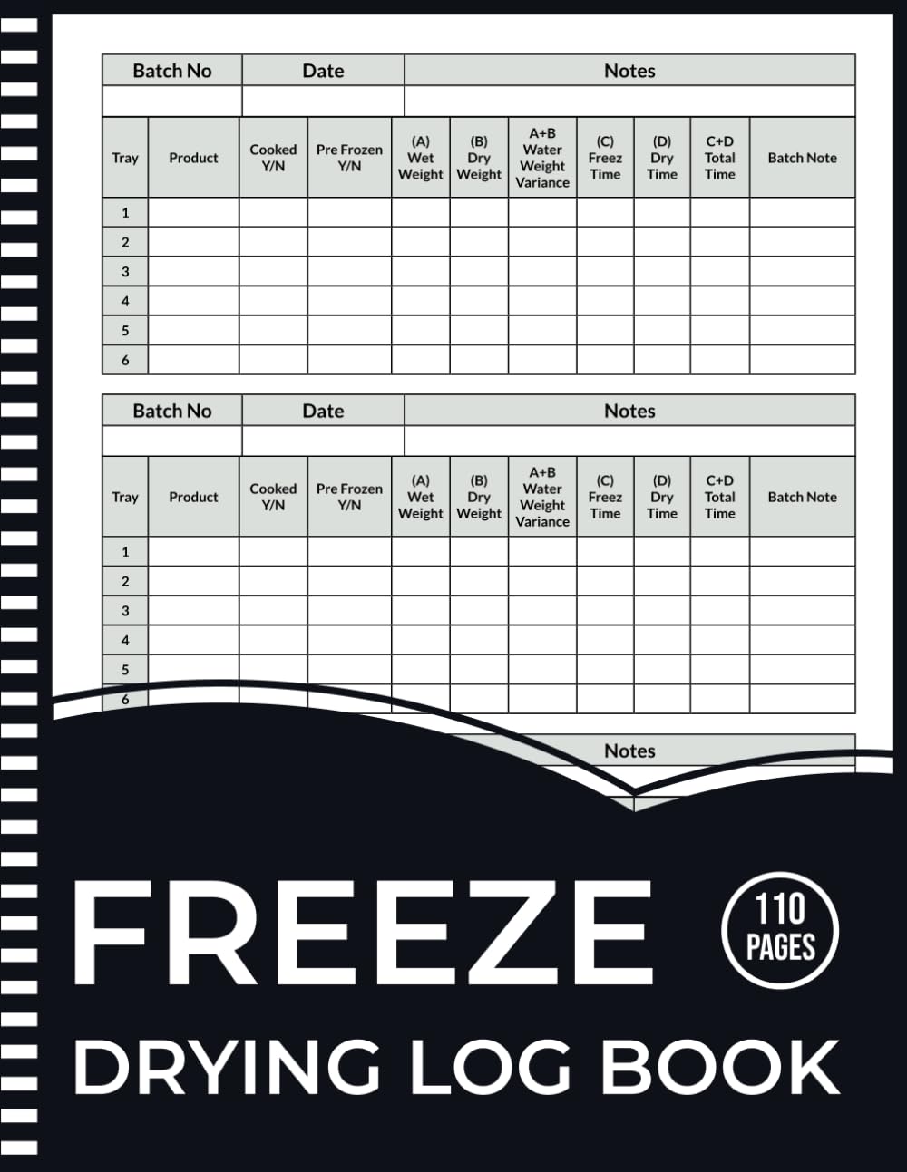 freeze drying log book: More than 400 food batch schedules, Organize ...