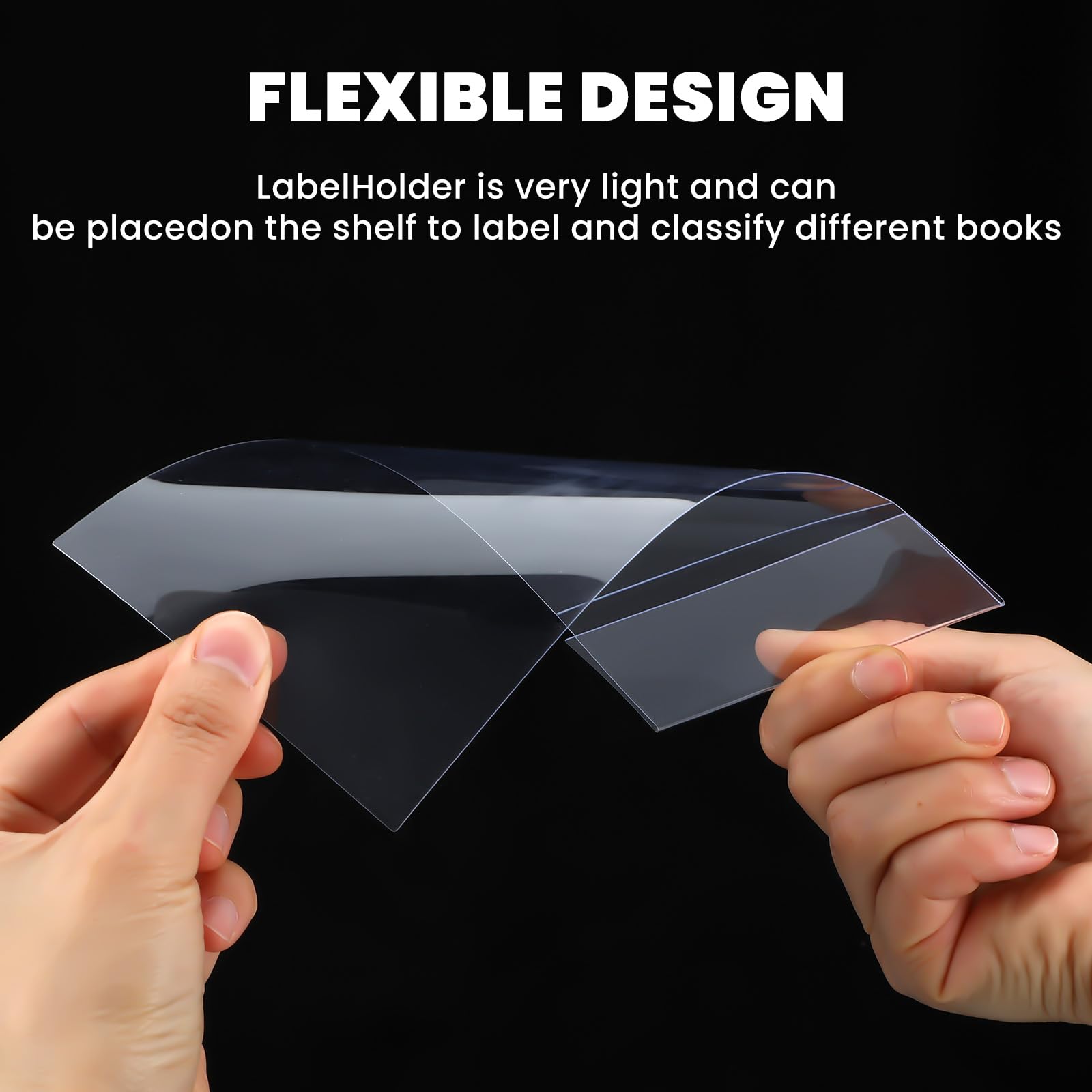 Snapklik.com : 50 Pcs Library Shelf Label Holders 6 X 4 Inch Moveable ...