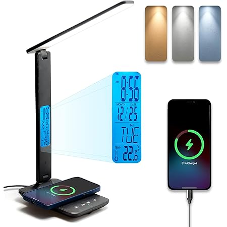 Portronics Brillo 3 Portable Lamp with Wireless Charger with 10W Output ...