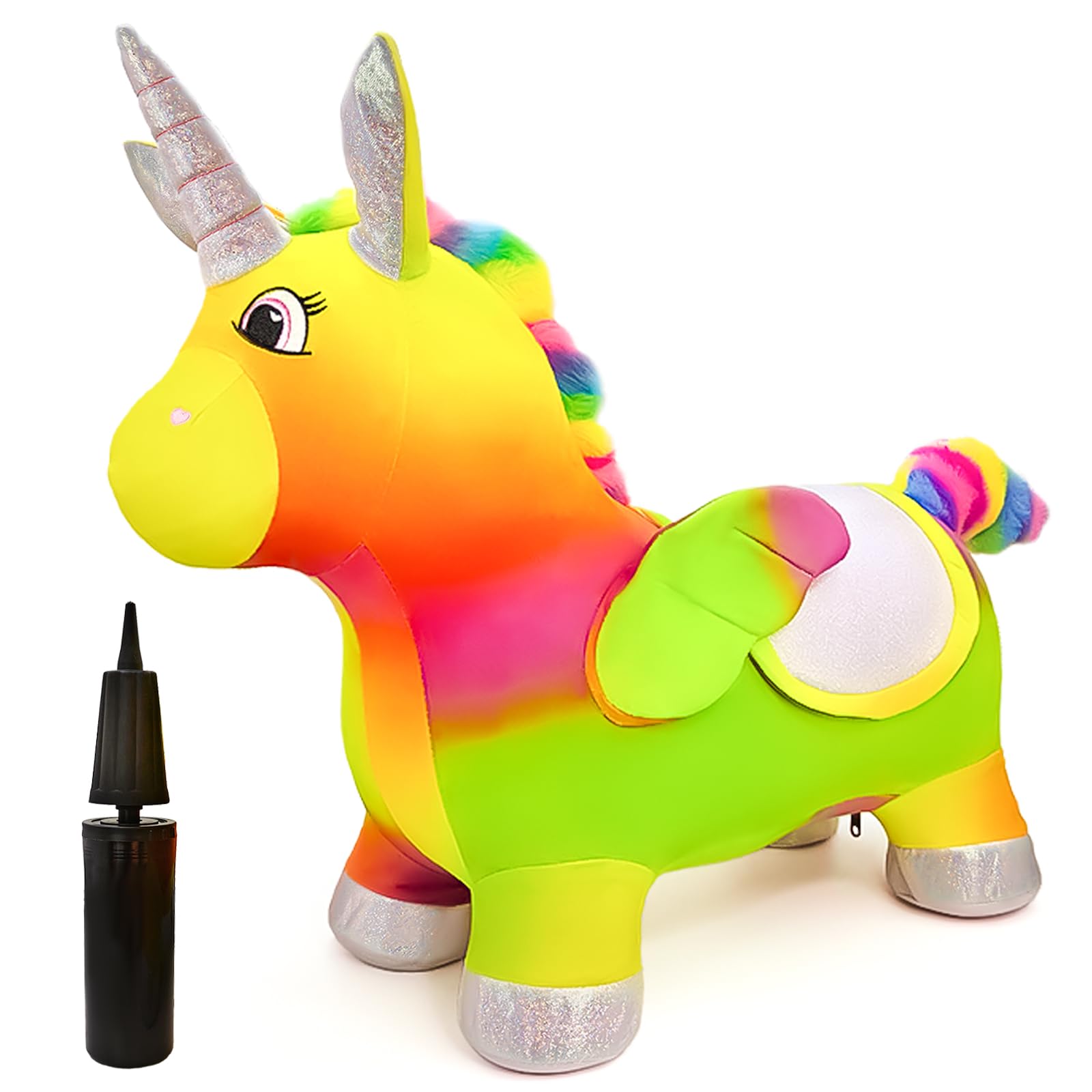 Amazon.com: Ycitusi Unicorn Bouncy Horse, Inflatable Bouncing Animal ...