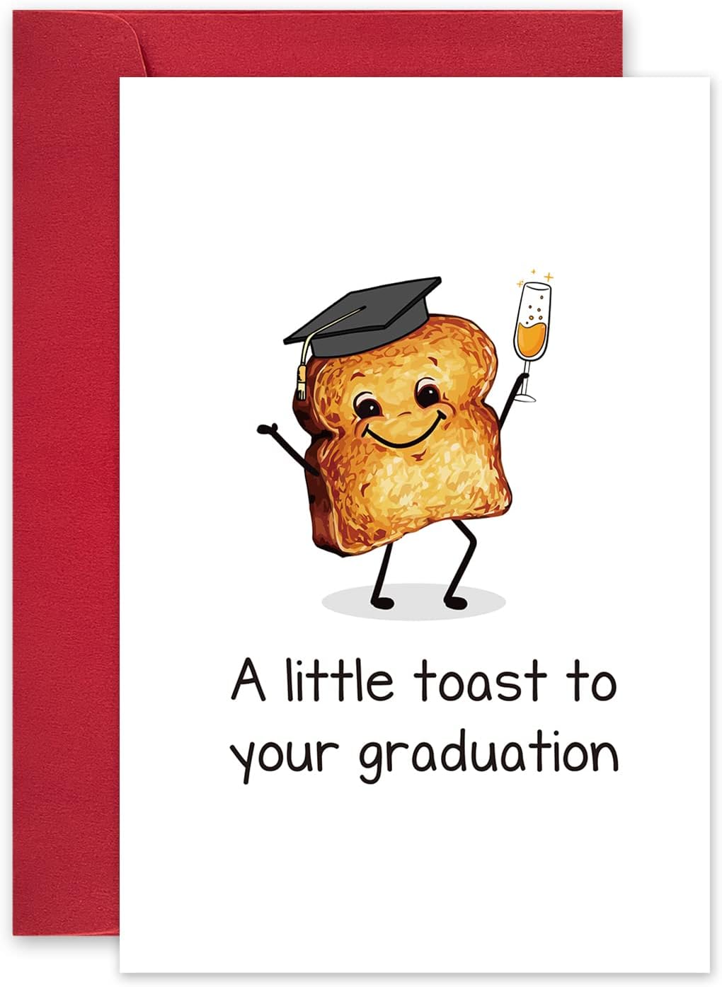 Leinessy Cute Toast Graduation Card Congratulations Card With Envelope A Little
