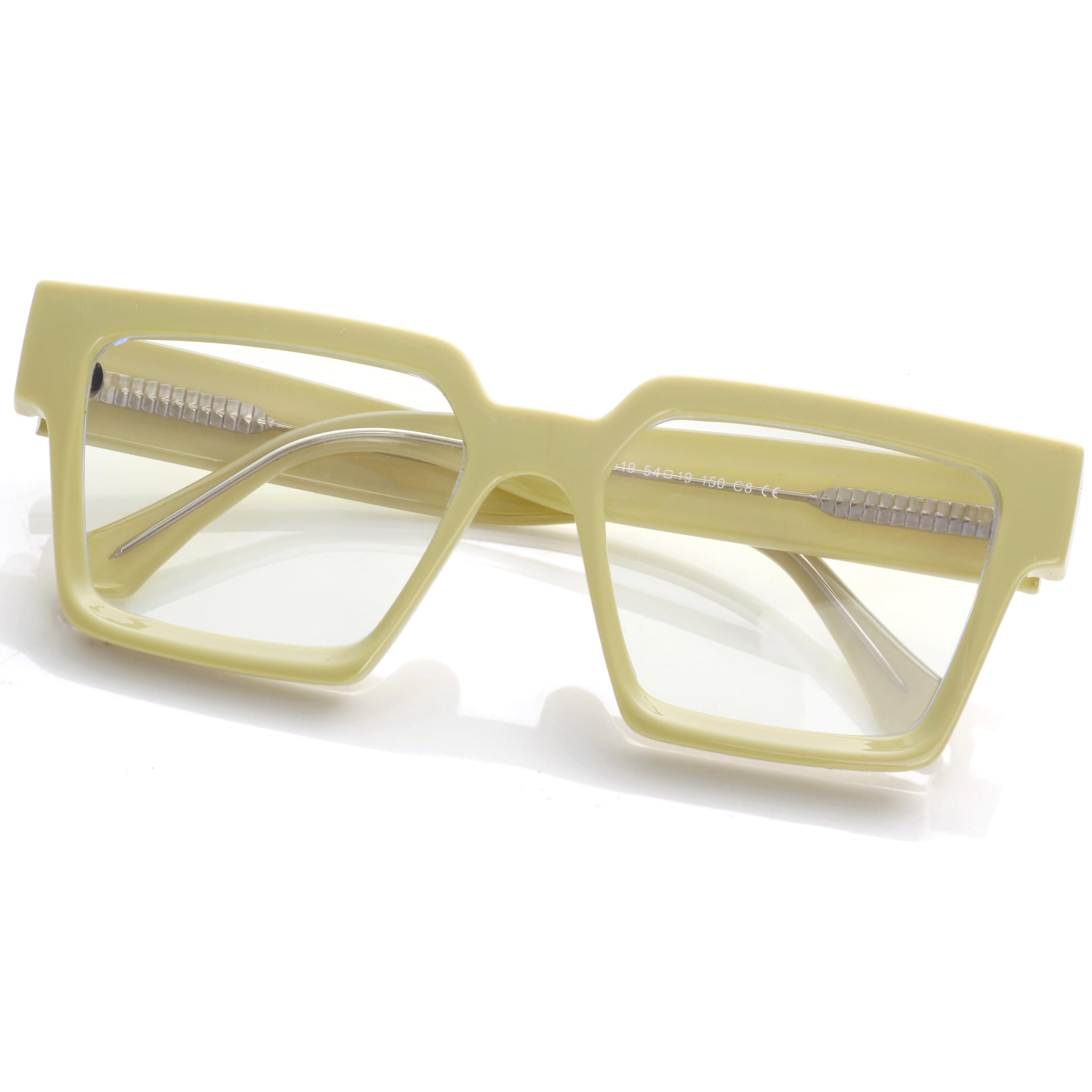 Snapklik.com : Kursan Square Black Glasses For Women Men Retro ...