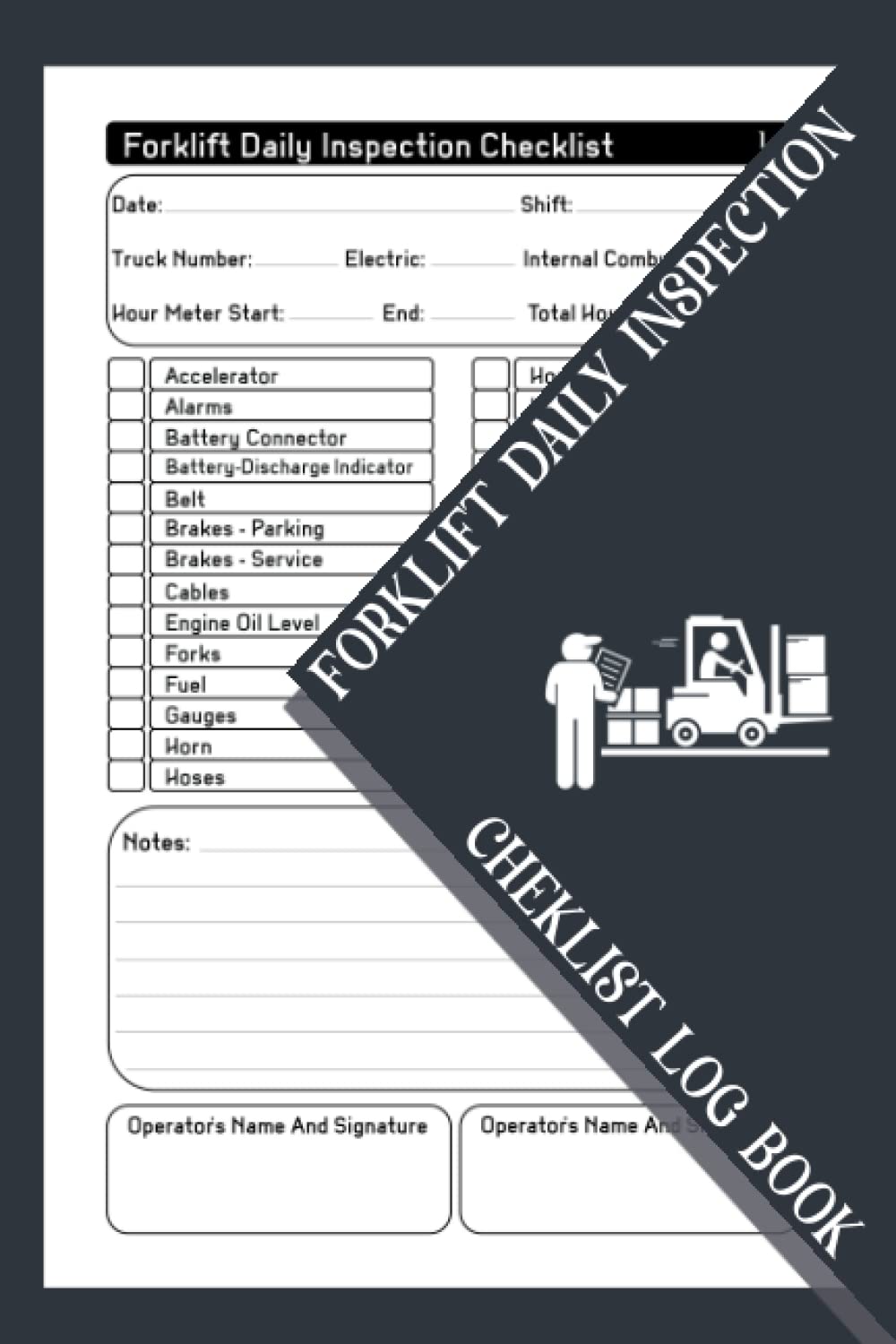 Buy Forklift Daily Inspection Checklist Log Book: Daily Forklift ...