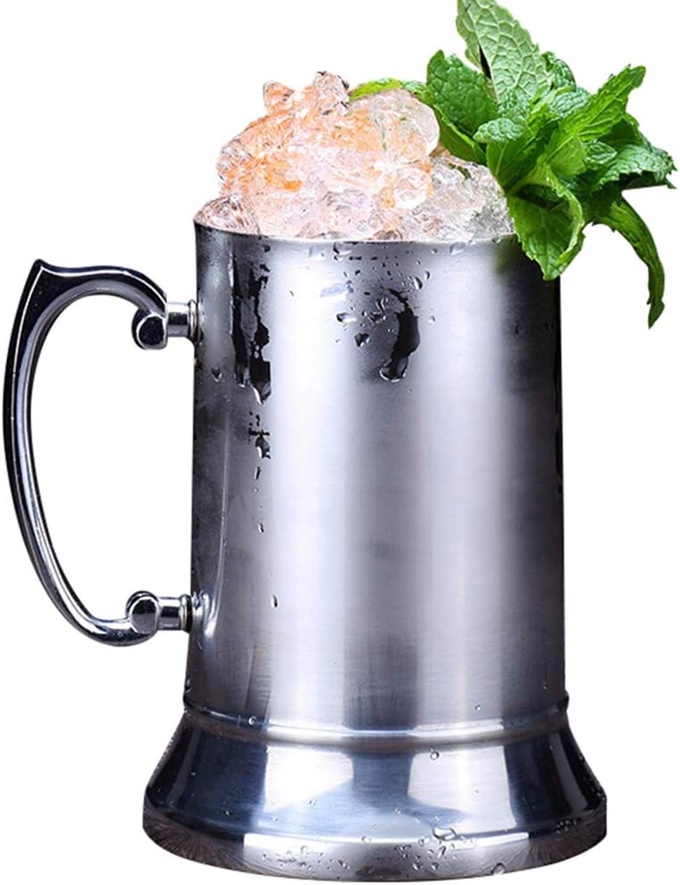 Amazon.com | 20 Oz. Bright Stainless Steel Tankard: Beer Mugs: Beer ...