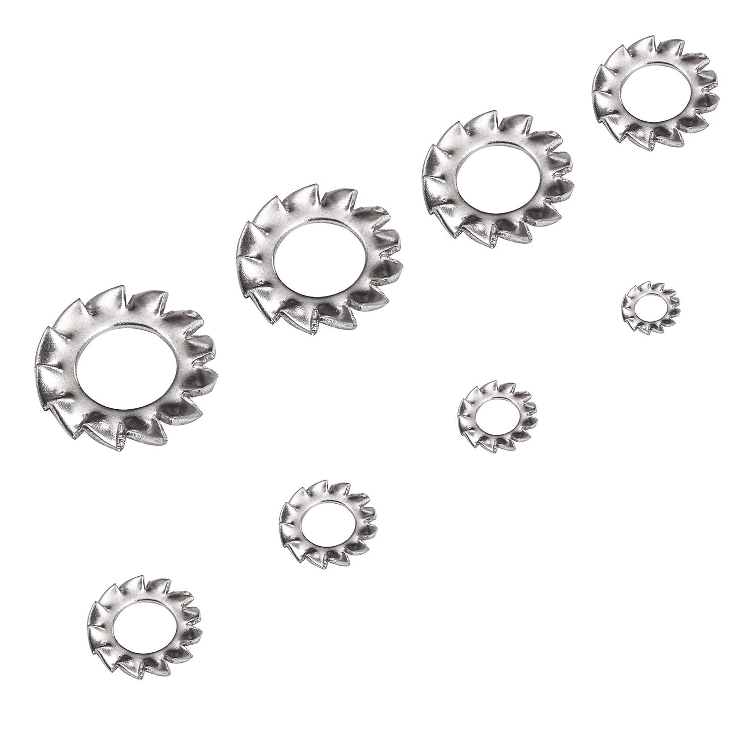 YouU 300 Pcs 304 Stainless Steel External Tooth Star Lock Washers ...