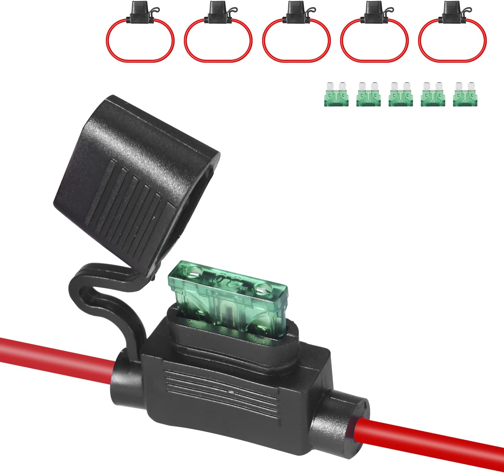 Amazon.com: MulWark 4 Pack 10 Gauge Inline Fuse Holder Tinned Copper ...