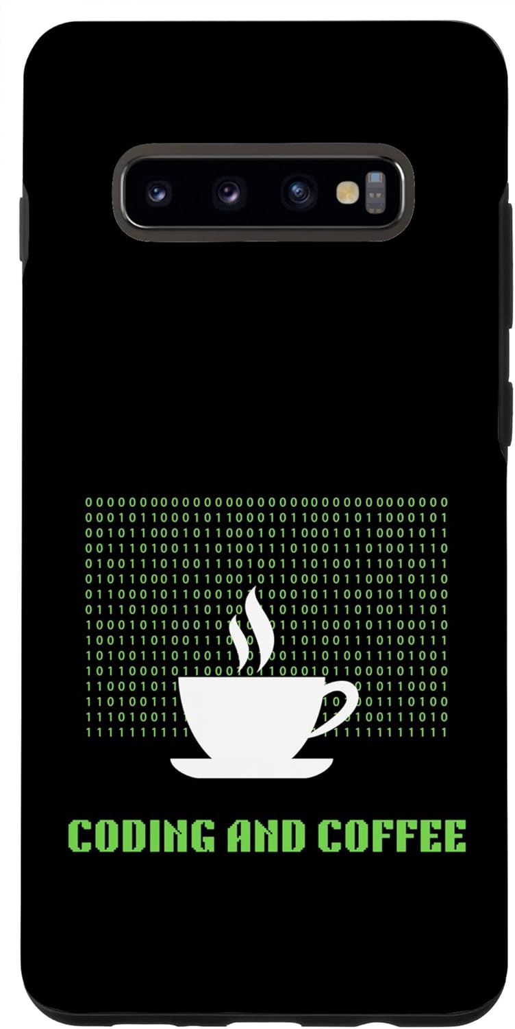 Amazon.com: Galaxy S10+ Coding and Coffee Programmer Code Software Engineer Funny Case : Cell ...