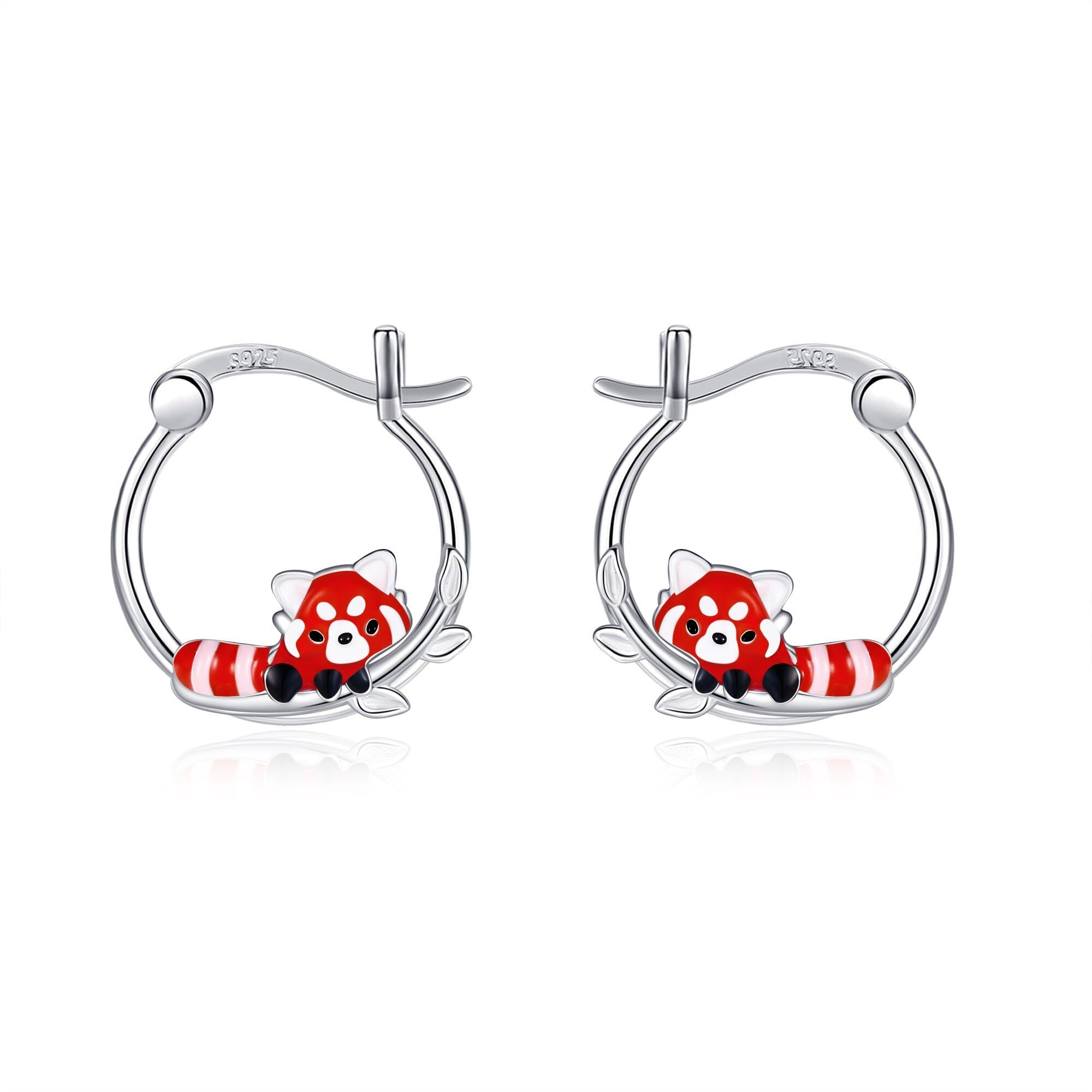 Amazon.com: Red Panda Earrings Sterling Silver Red Panda Jewelry Animal ...