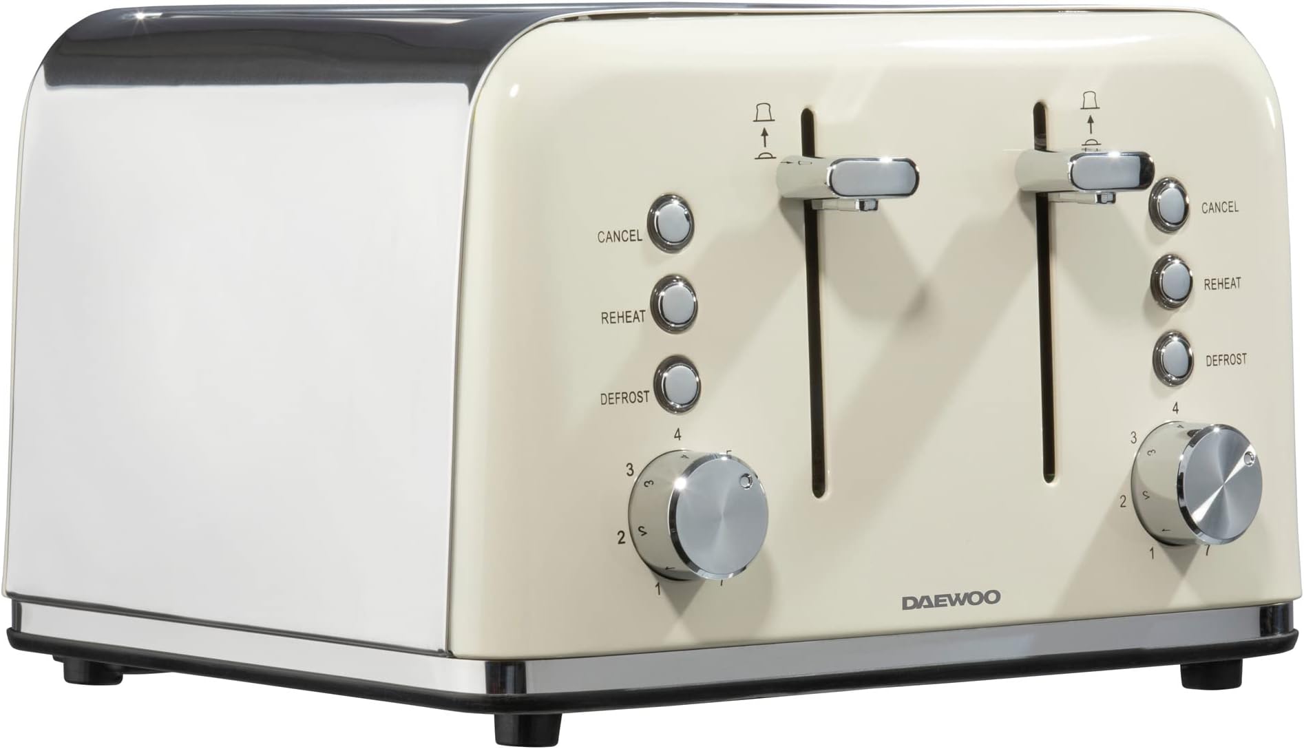 Daewoo Cream 4 Slice Toaster : Amazon.co.uk: Home & Kitchen