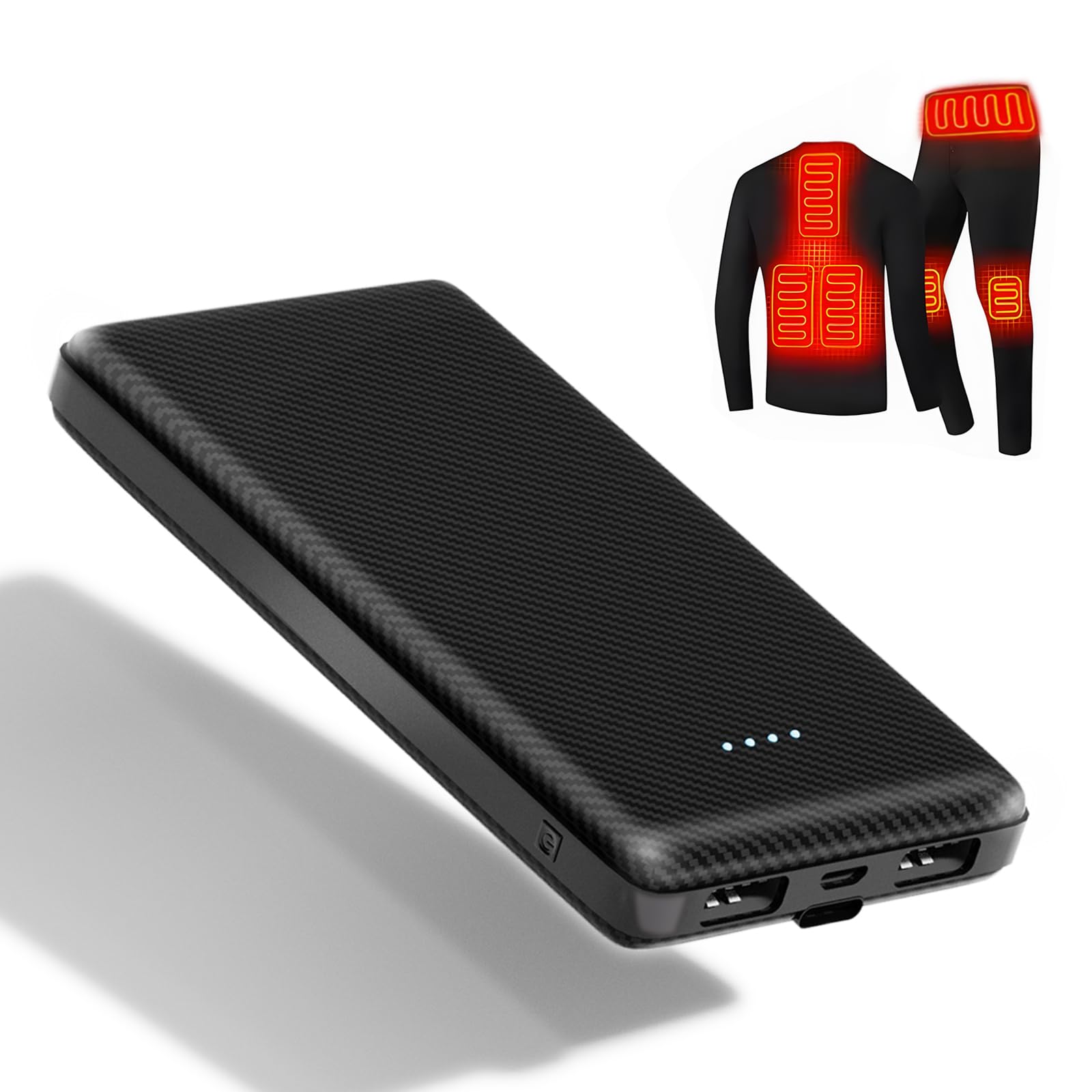 Amazon.com: Heated Vest Battery Pack 10000mAh Power Bank Portable ...