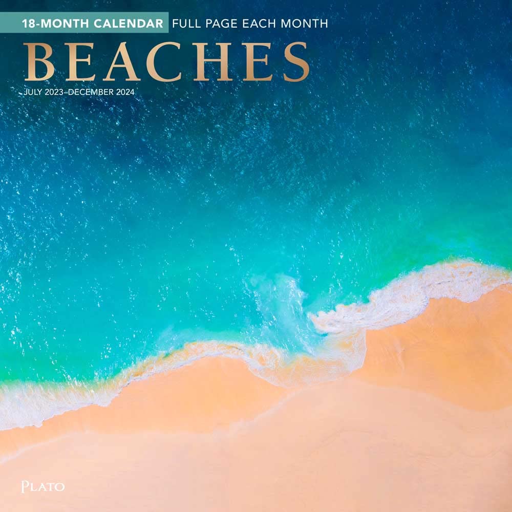 Amazon.com : Beaches | 2024 12 x 24 Inch 18 Months Monthly Square Wall ...