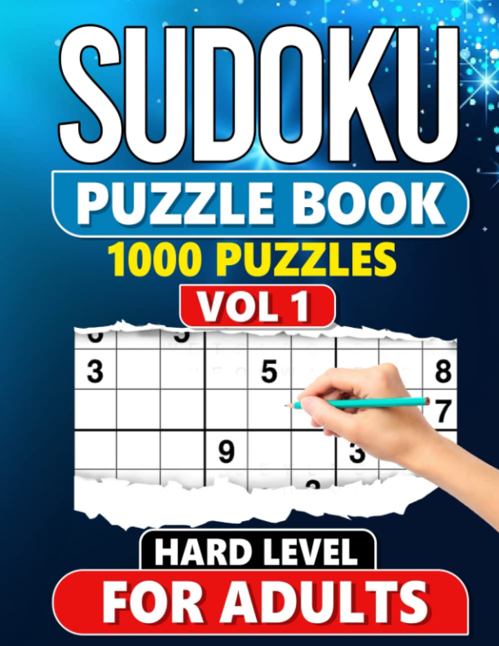 Sudoku Puzzle Book for Adults: 1000 Hard Level Puzzles with Solutions ...