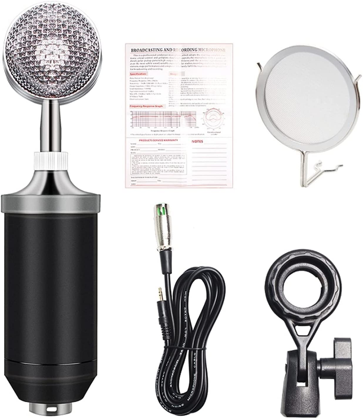 Amazon.com - Wireless Microphones BM-8000 Wired Sound Card Studio ...