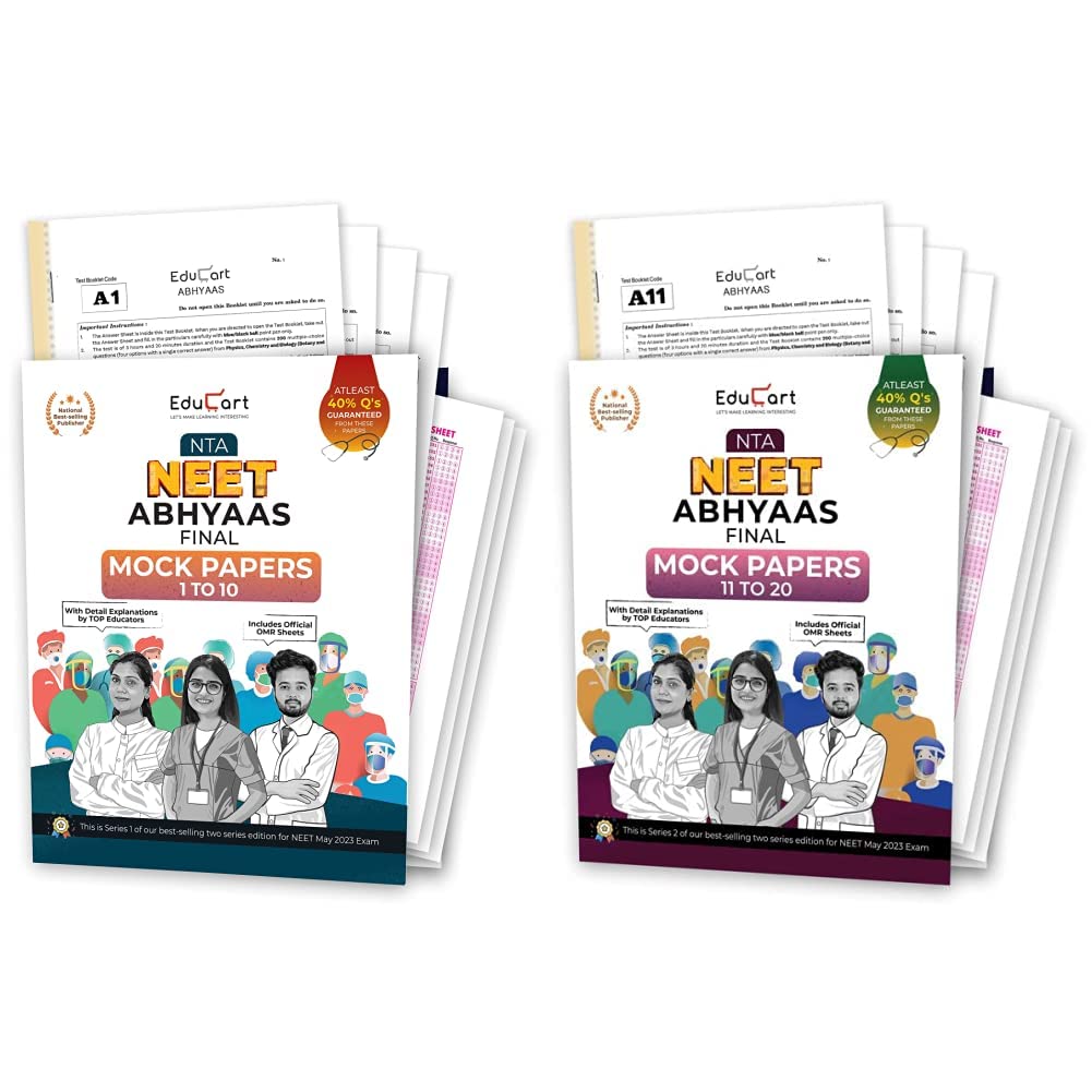 Educart Abhyaas 1-10 Final NEET Mock Test Papers Book & Educart Abhyaas ...