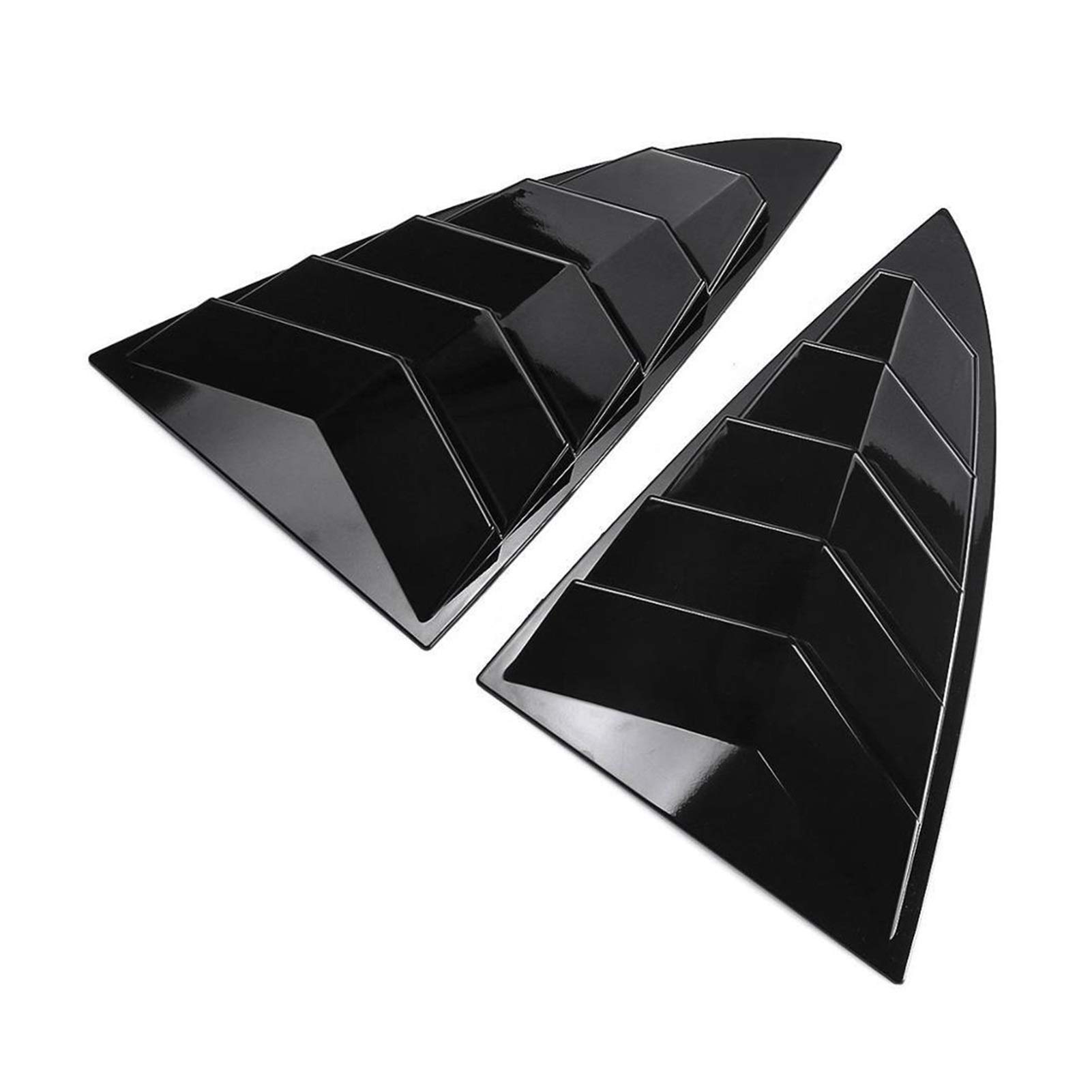 Buy A Pair New Car Rear Window Louver Cover Panel Louver Quarter Window ...