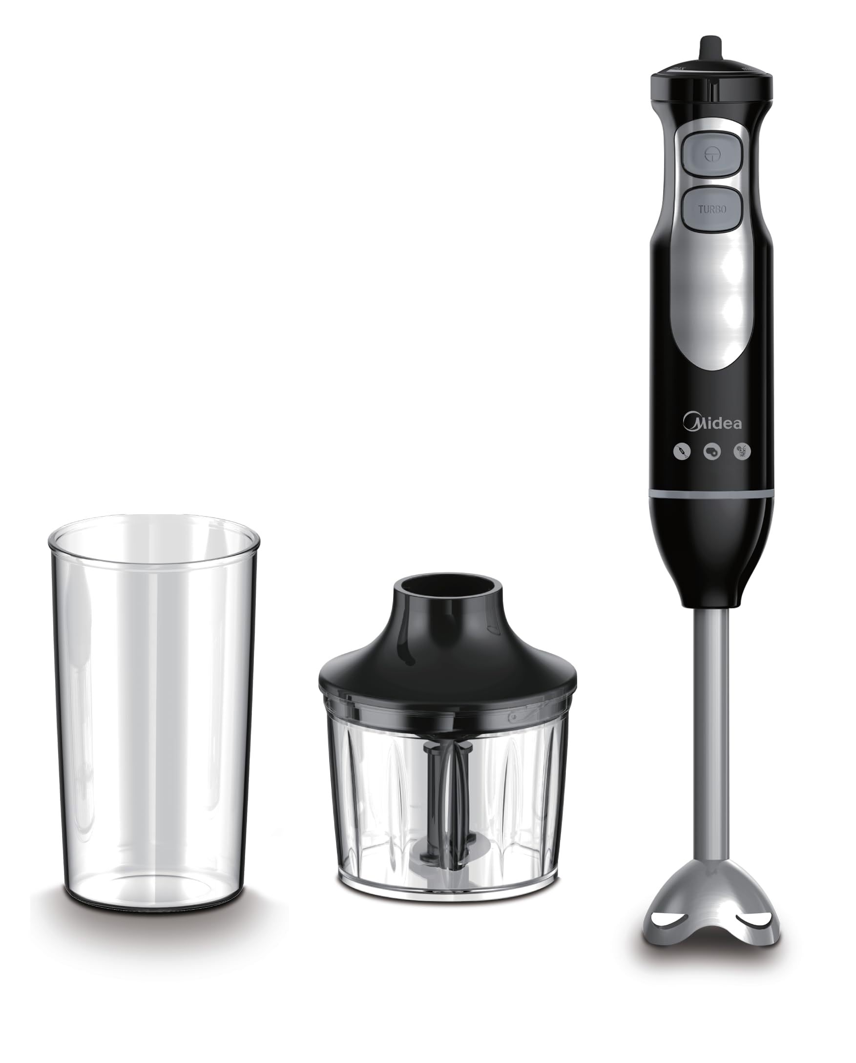 Midea Hand Blender with Stainless Steel Blade, 400W Powerful with DC ...