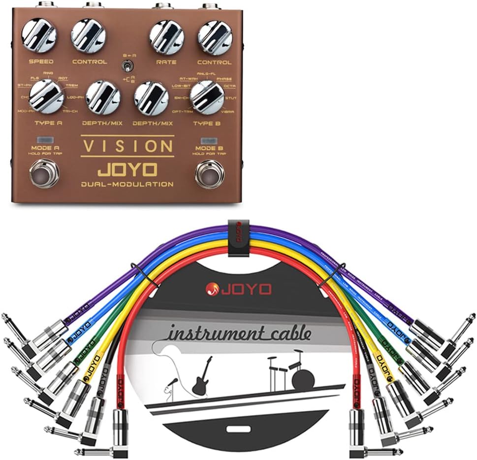 Amazon.com: JOYO R-09 VISION Modulation Multi Effects Pedal Bundle with ...